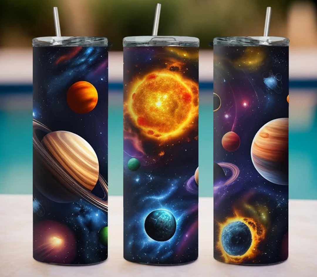 Solar System Planets Tumbler 20 Oz Skinny - Etsy