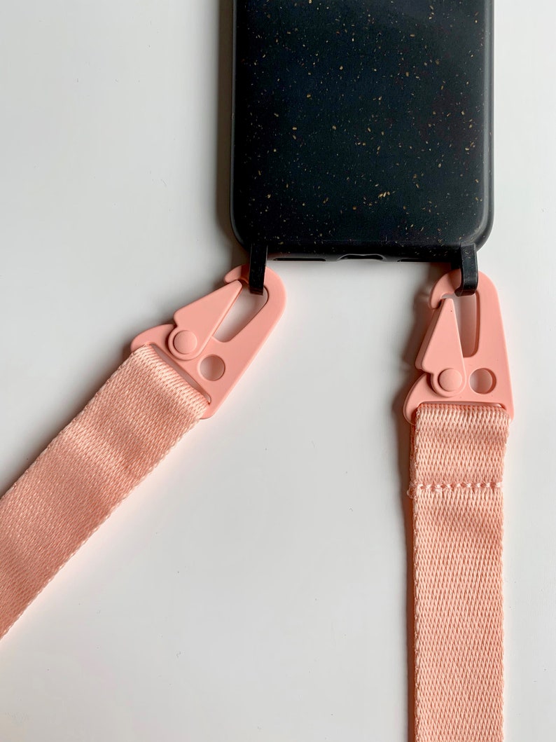 Organic mobile phone chain with strap BLACK for iPhone eco eco | Etsy