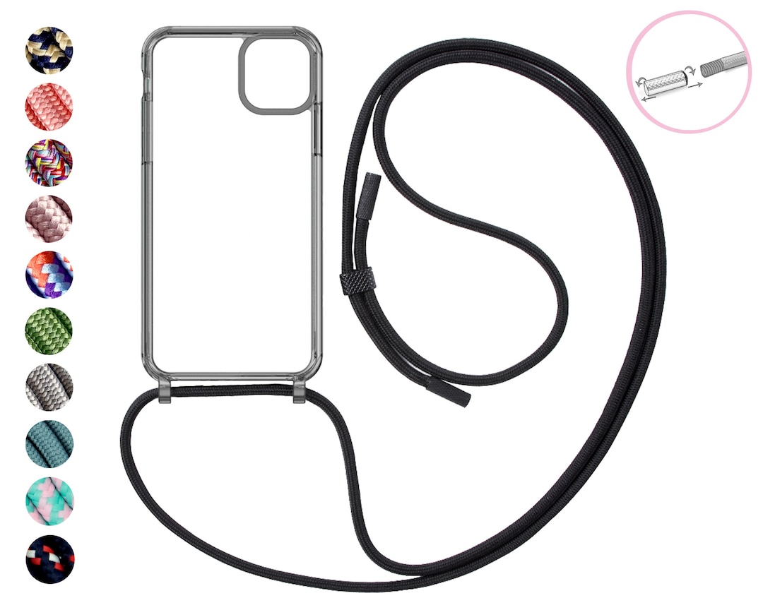 Mobile Phone Chain With Detachable Rope TRANSPARENT GRAY for iPhone ...