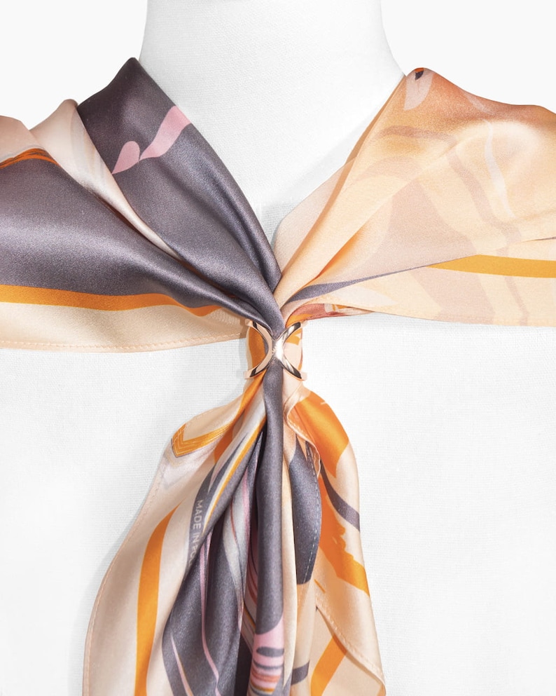 Luxury Silk Scarf 90x90cm - 100% Mulberry Silk - Elegant Satin Finish ...