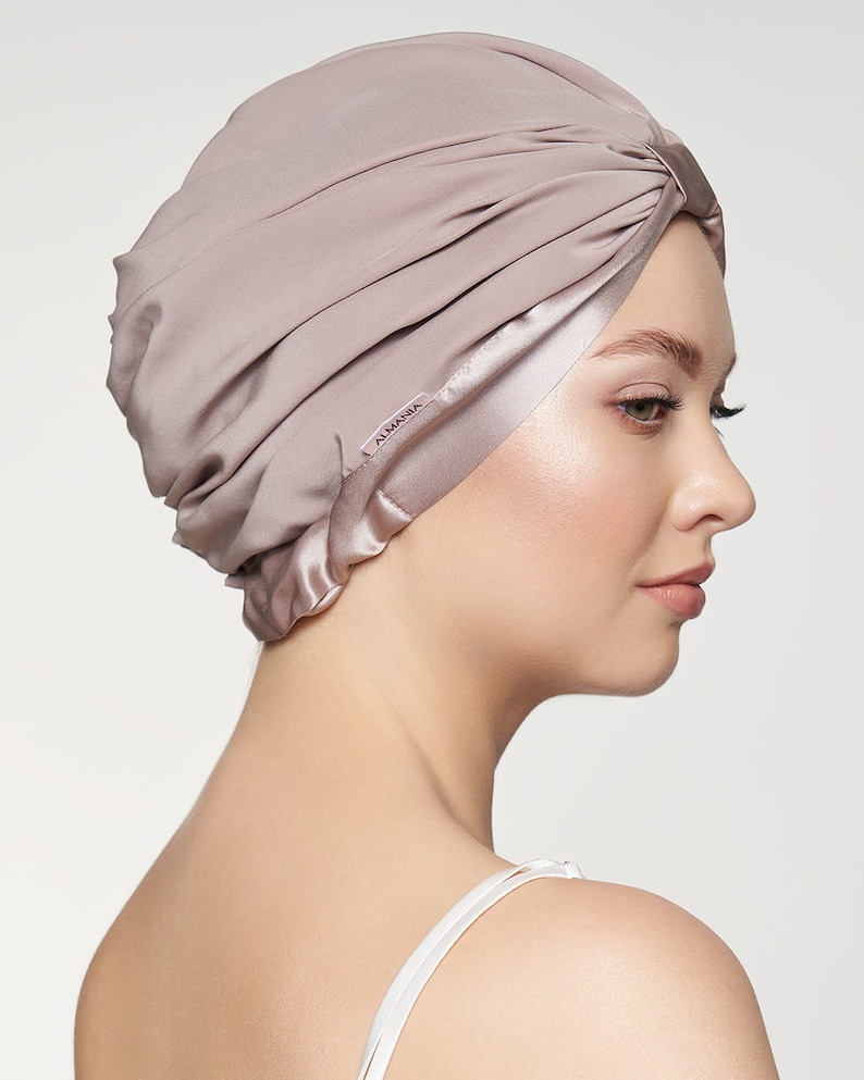Silk Sleep Turban – Natural Silk Hair Protection, Prevents Hair Frizz ...