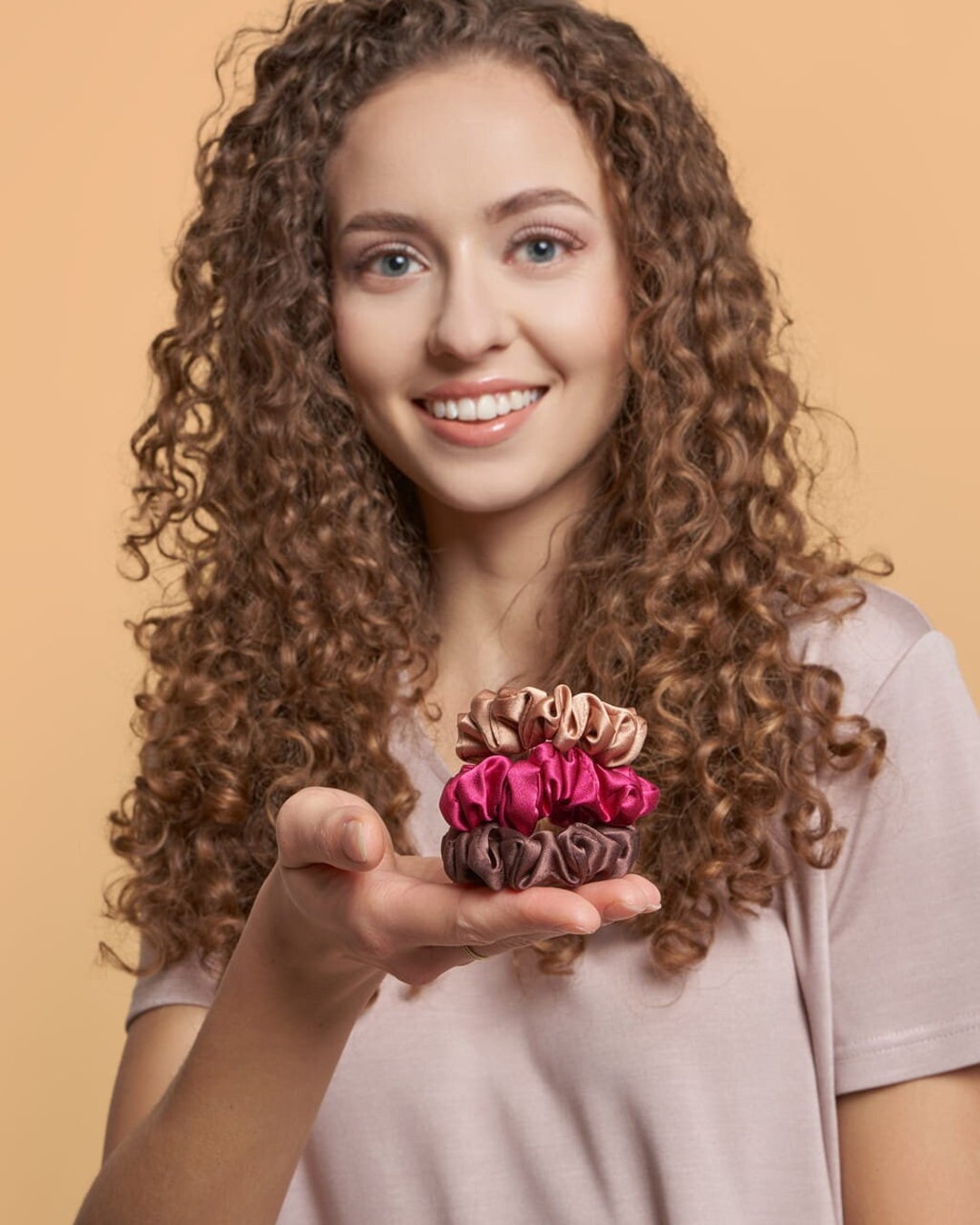 Kleiner Seiden Scrunchie, Kleiner Damen Haargummi, Scrunchie Gummiband ...