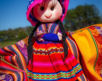 Peruvian Handmade Dolls, Folk Art Dolls 7 Tall - Etsy