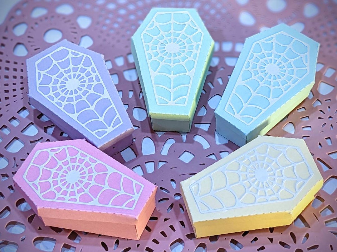 Candy Coffins, Halloween, Cobweb Design, Small Cardboard Gift Boxes ...