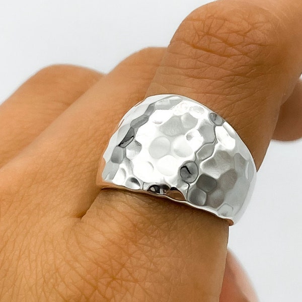 Chunky Silver Ring - Etsy
