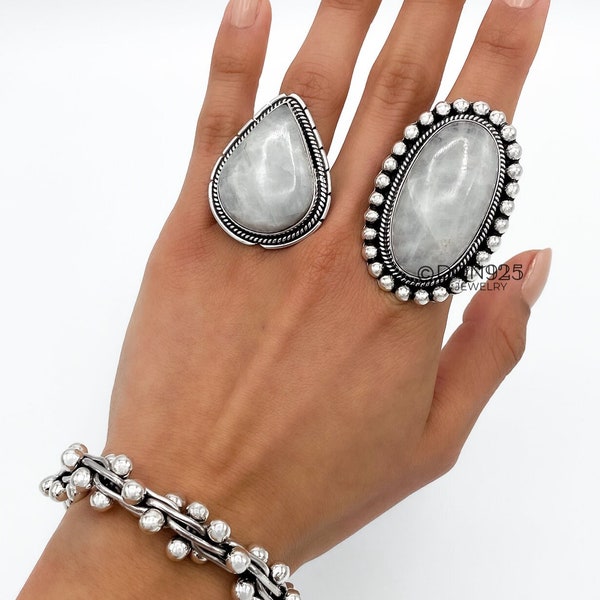 Large Stone Ring - Etsy