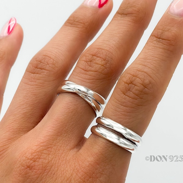 Overlapping Ring - Etsy