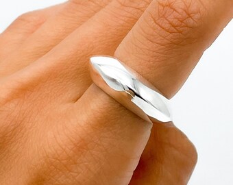 Heavy Silver Ring | Etsy