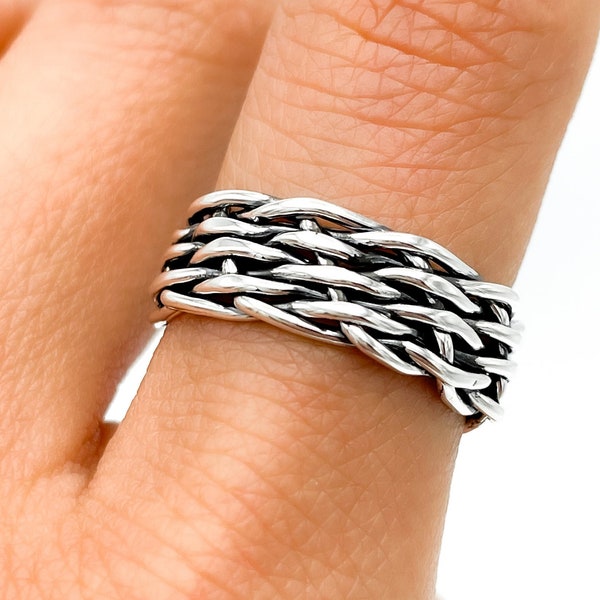 Rustic Silver Ring - Etsy