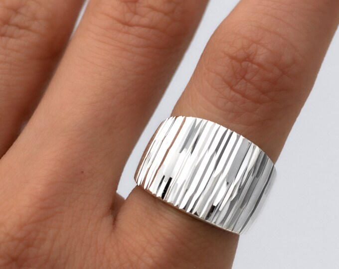 Solid Sterling Silver Ring Thick Band Ring Tapered Band - Etsy