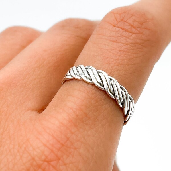 Rustic Silver Ring - Etsy