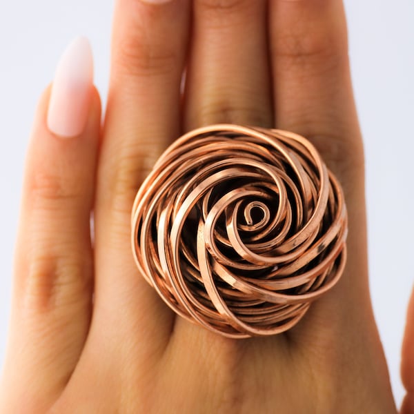 Copper Wire Ring - Etsy