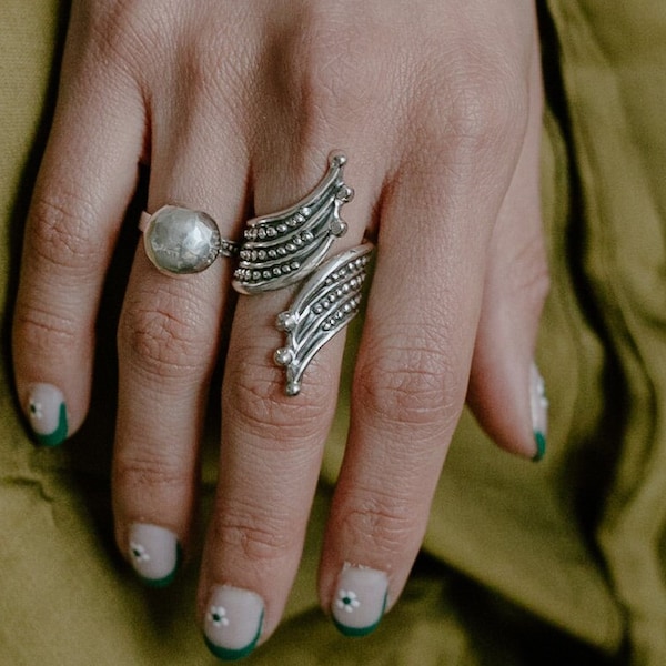 Rustic Silver Ring - Etsy