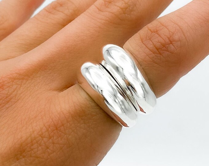 Sterling Silver Band Heavy Silver Ring Chunky Solid Silver - Etsy