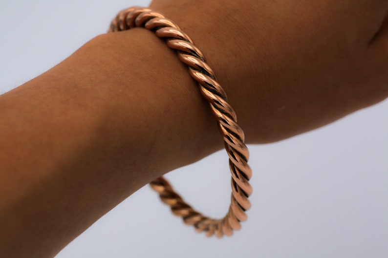 Copper Bangle Twisted Copper Bracelet Copper Jewelry Chunky - Etsy