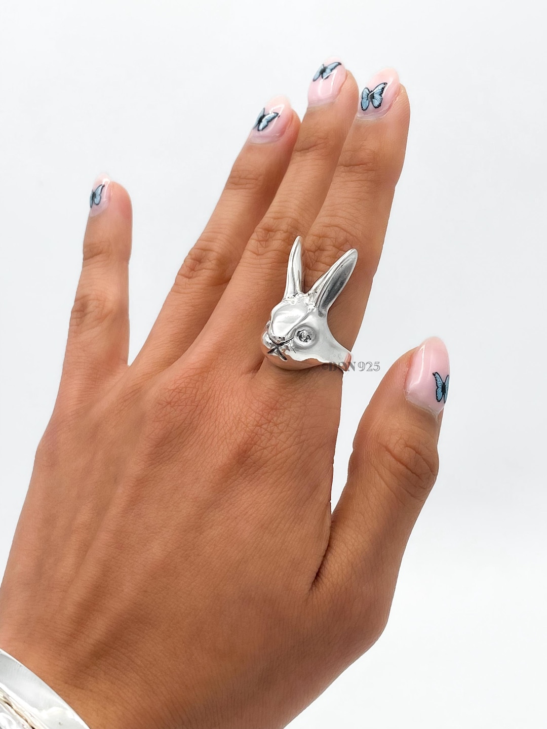 Sterling Silver Rabbit Ring: Heavy Solid Bunny Statement Jewelry - Etsy