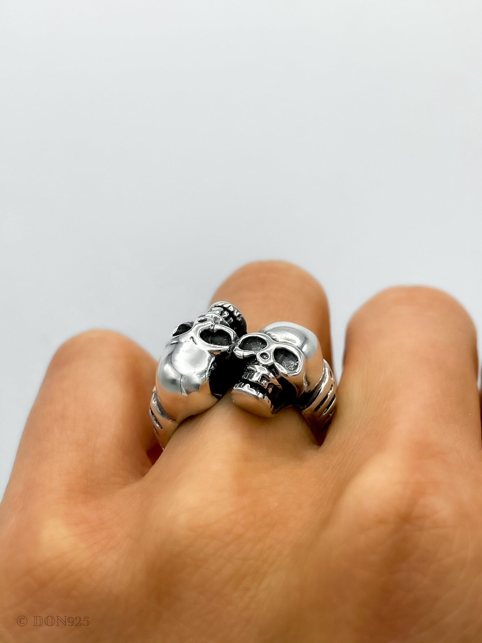 Sterling Silver Skull Ring Gothic Ring Skeleton Ring Goth | Etsy