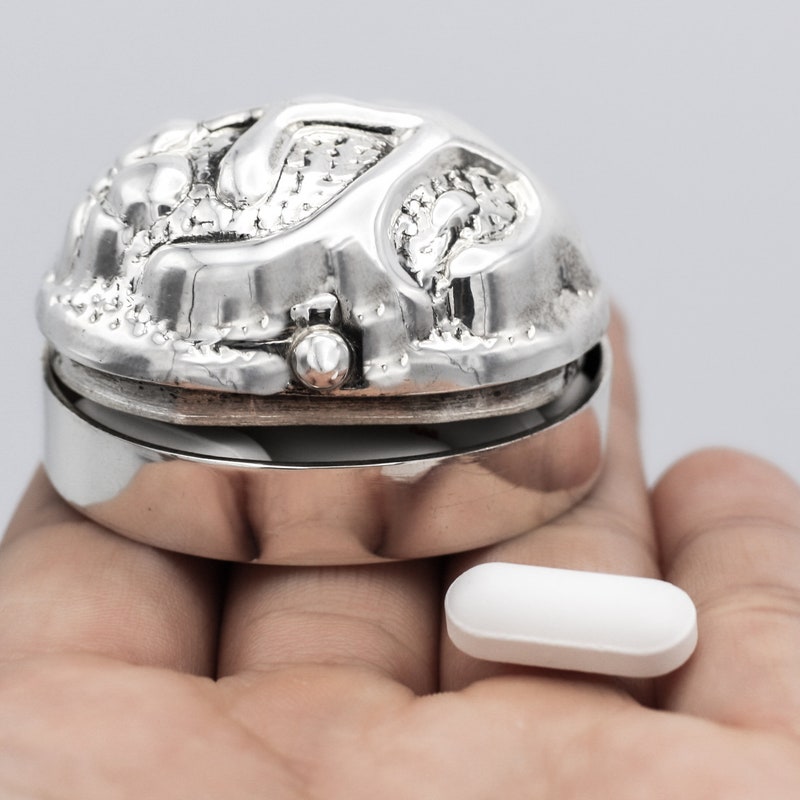 Silver Pill Box - Etsy