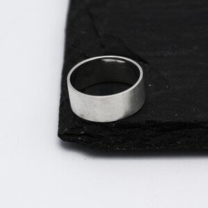 Sterling Silver Band, Matte Silver Band, Brushed Silver Ring, Men's ...