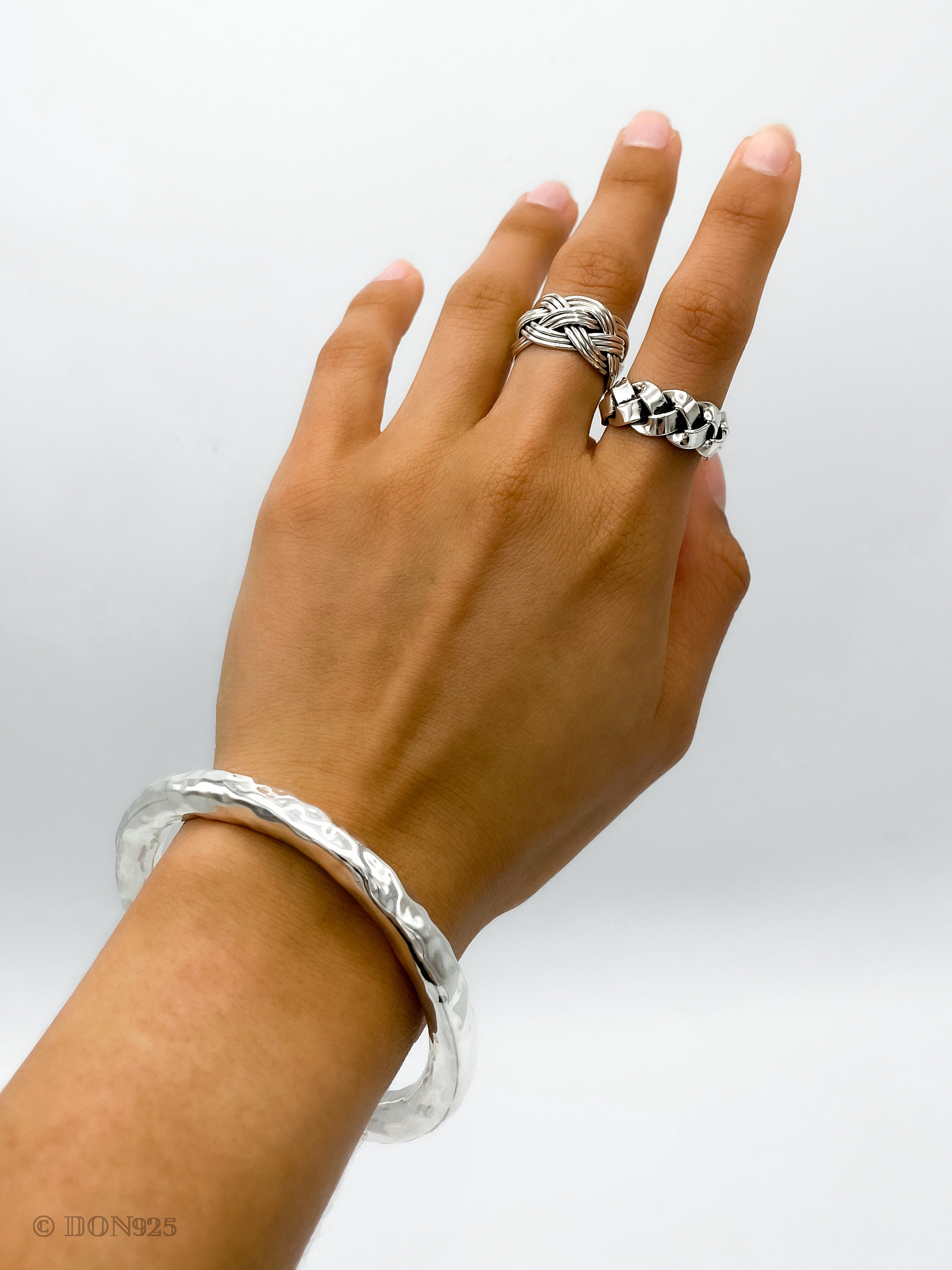 Sterling Silver Braided Ring Woven Ring Chunky Band Silver - Etsy