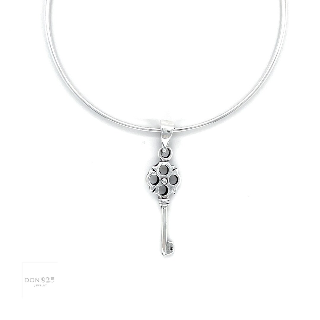 Sterling Silver Key Pendant, Dainty Key Pendant, Key Jewelry, Love Key ...