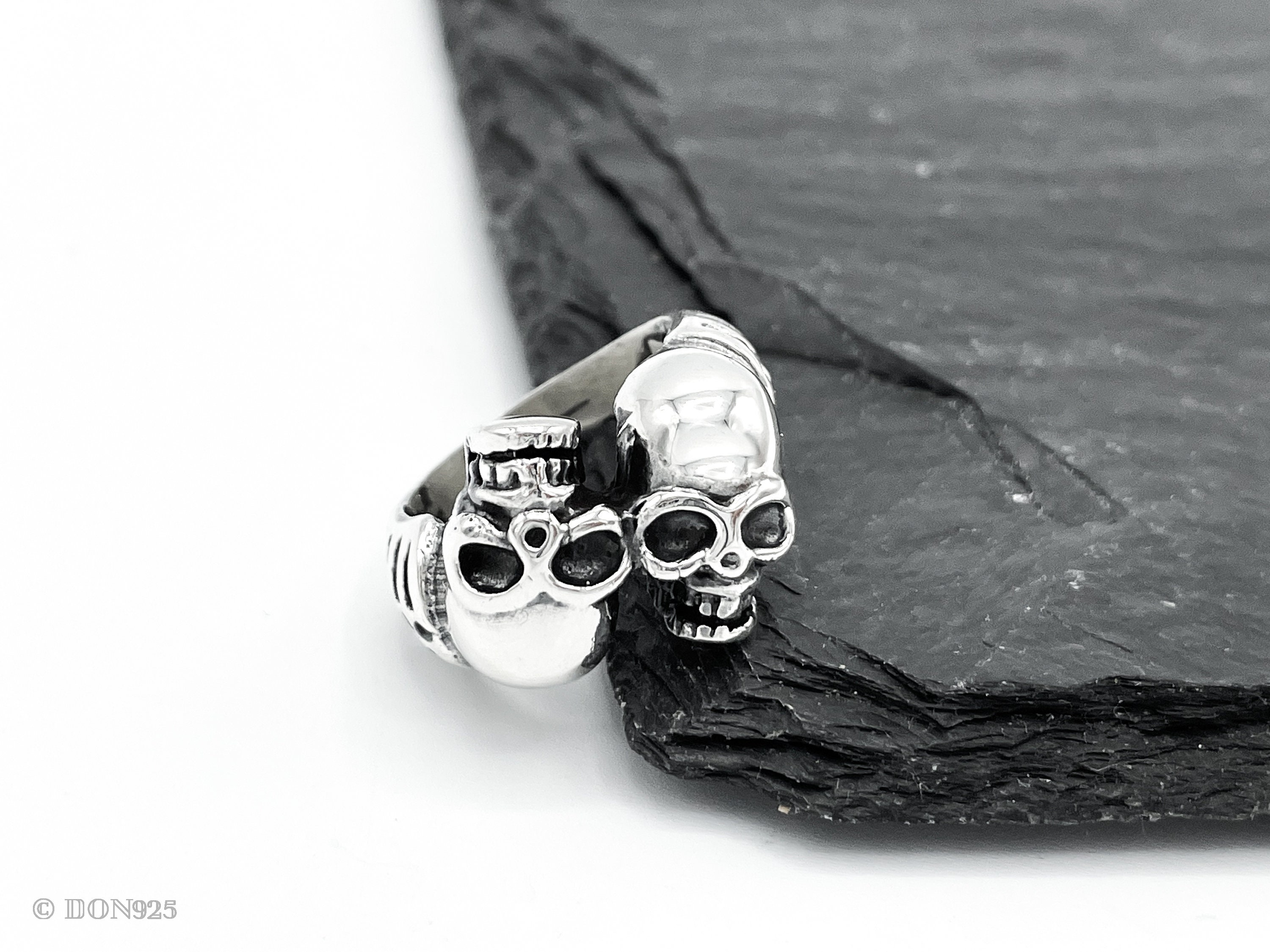 Sterling Silver Skull Ring Gothic Ring Skeleton Ring Goth | Etsy