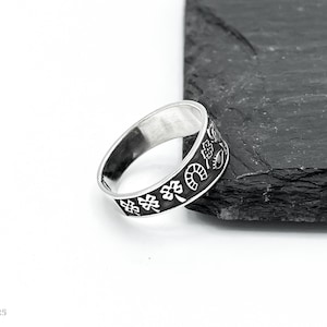 Sterling Silver Lucky Ring: Good Luck Symbols Talisman - Etsy