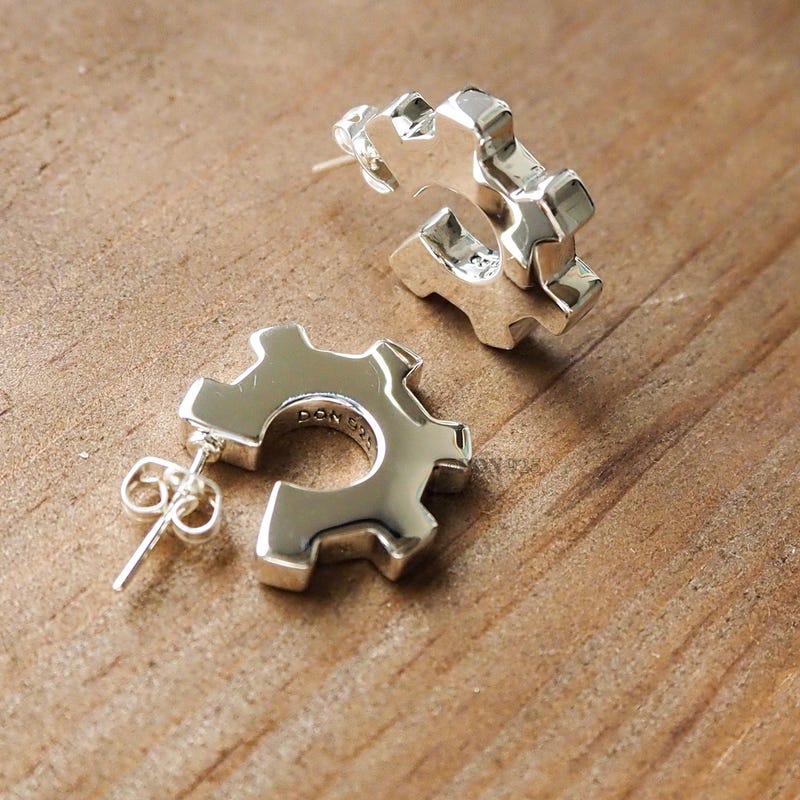 Gear Earrings - Etsy