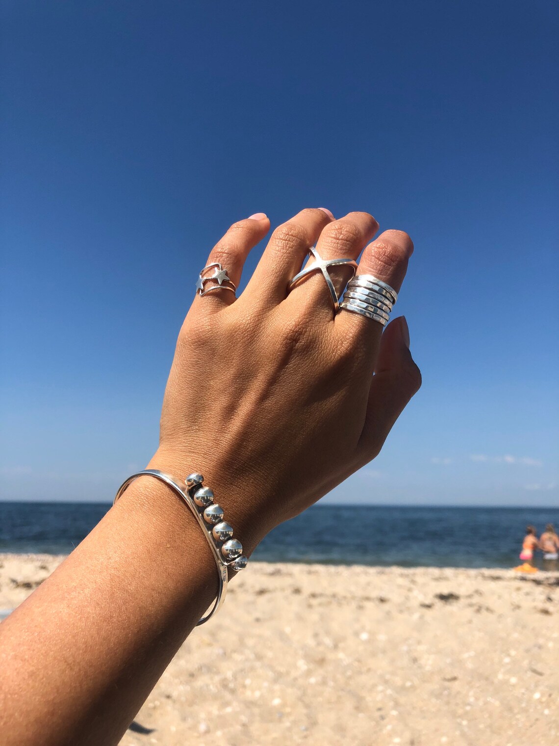 Sterling Silver Ring Multi Band Ring Stacking Ring Set | Etsy