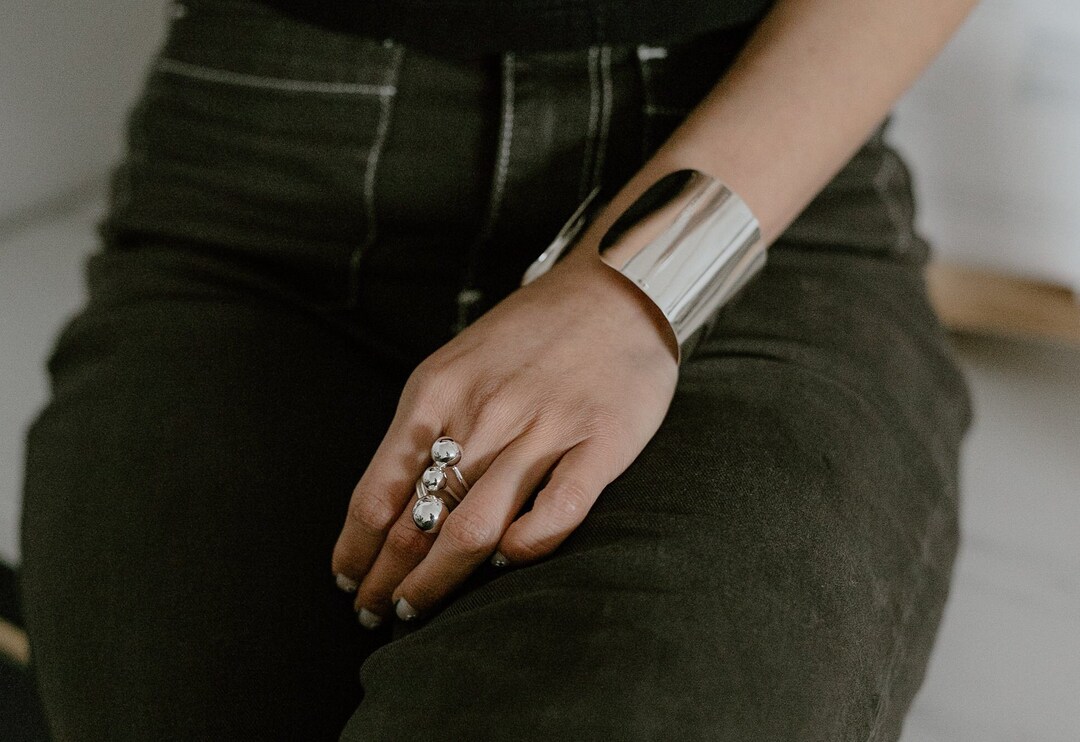 Sterling Silver Spheres Ring: Modern Geometric 925 Silver Balls - Etsy