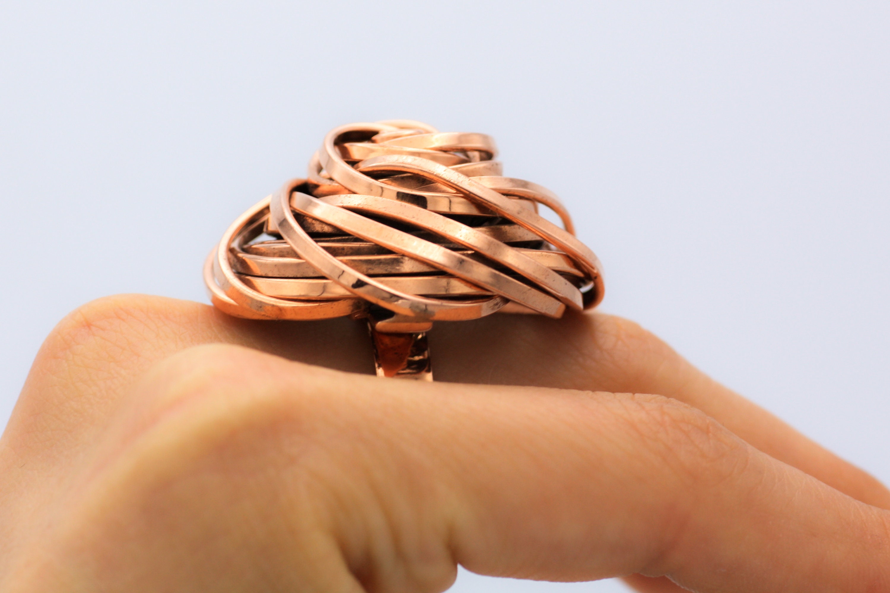 Copper Ring Copper Nest Ring Copper Jewelry Rustic Ring | Etsy