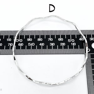 Sterling Silver Wavy Bangle Minimalist Silver Bangle Wave | Etsy