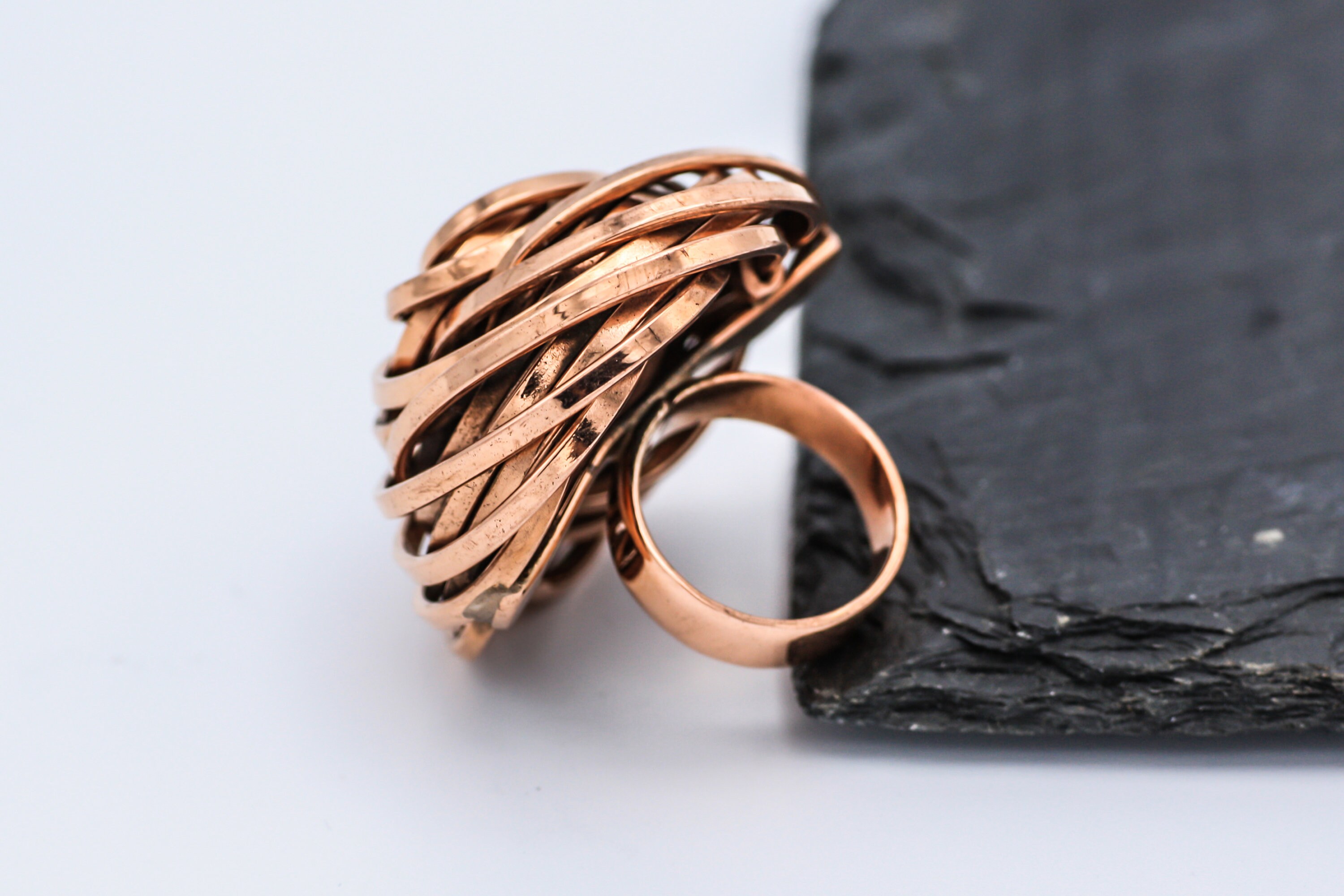 Copper Ring Copper Nest Ring Copper Jewelry Rustic Ring | Etsy