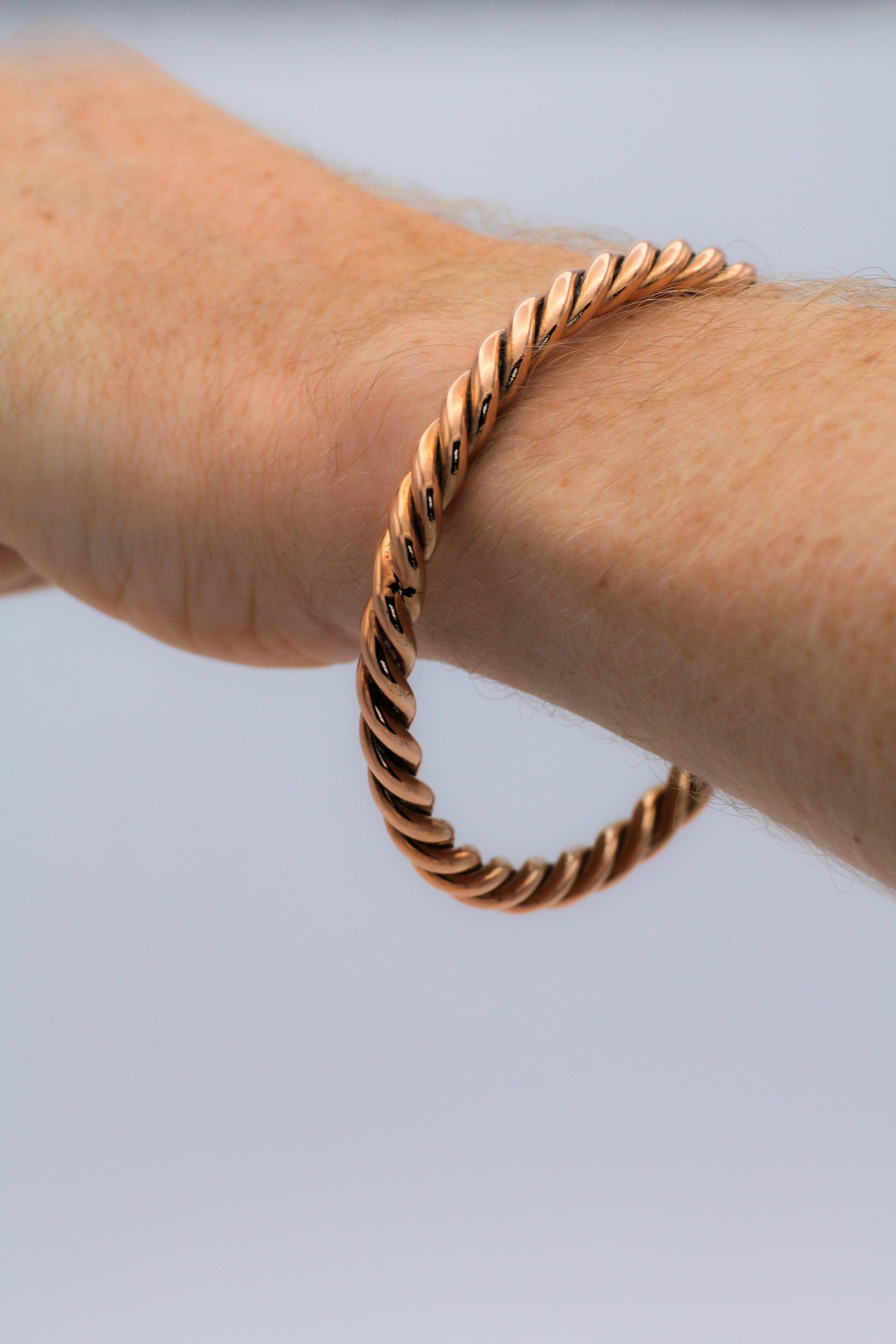 Copper Bangle Twisted Copper Bracelet Copper Jewelry Chunky - Etsy
