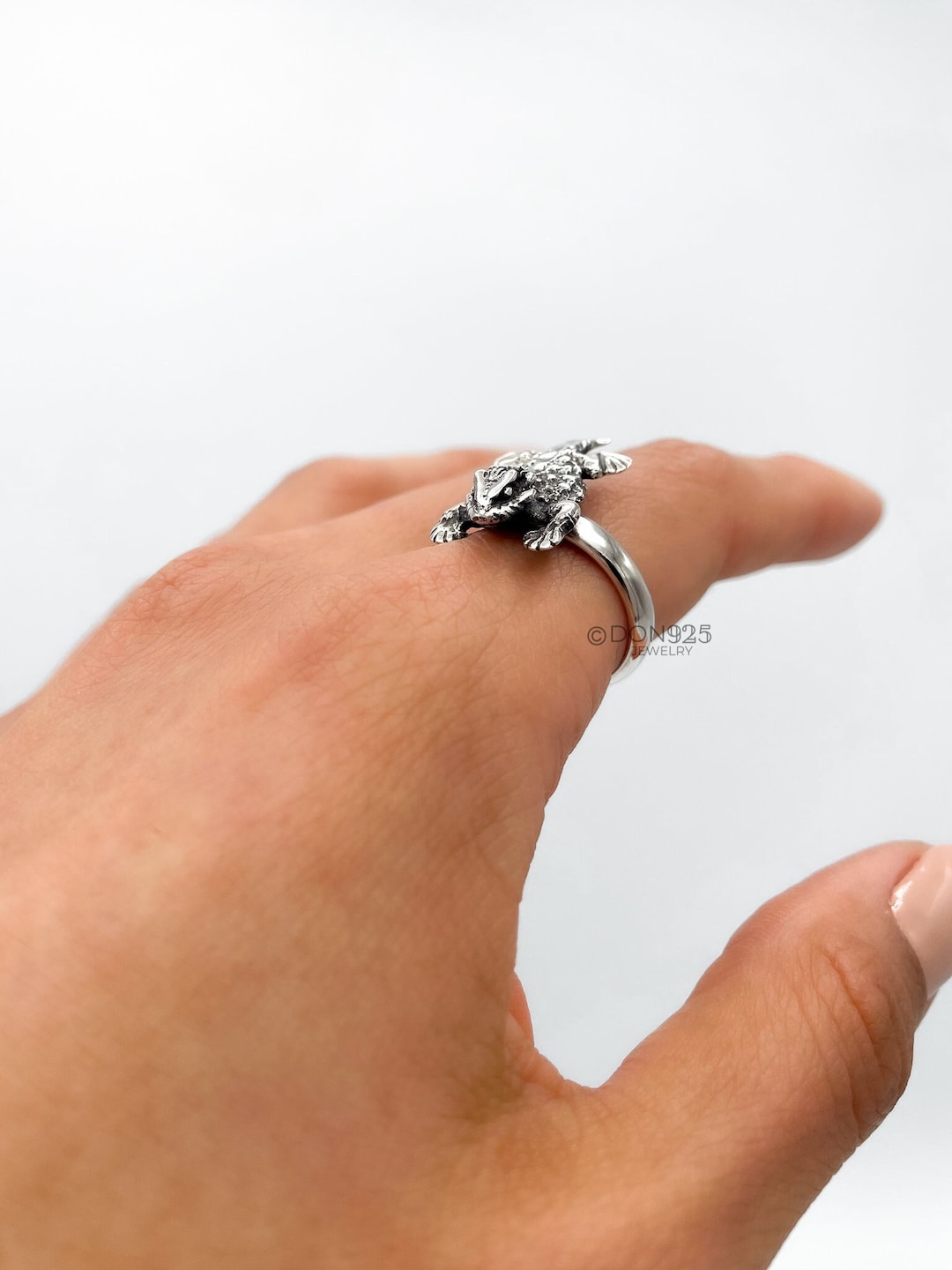 Sterling Silver Horned Lizard Ring, Horned Lizard Jewelry, Horned Toad ...