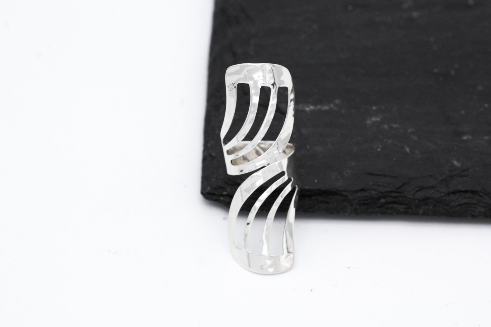 Sterling Silver Ring Full Finger Ring Large Wrap Ring | Etsy