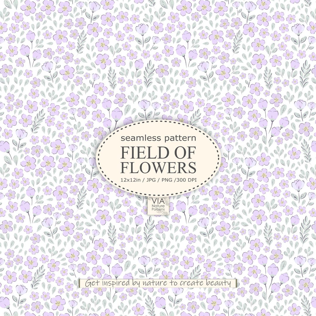 Purple Ditsy Floral Seamless Pattern | Tiny Flowers | Baby Print ...