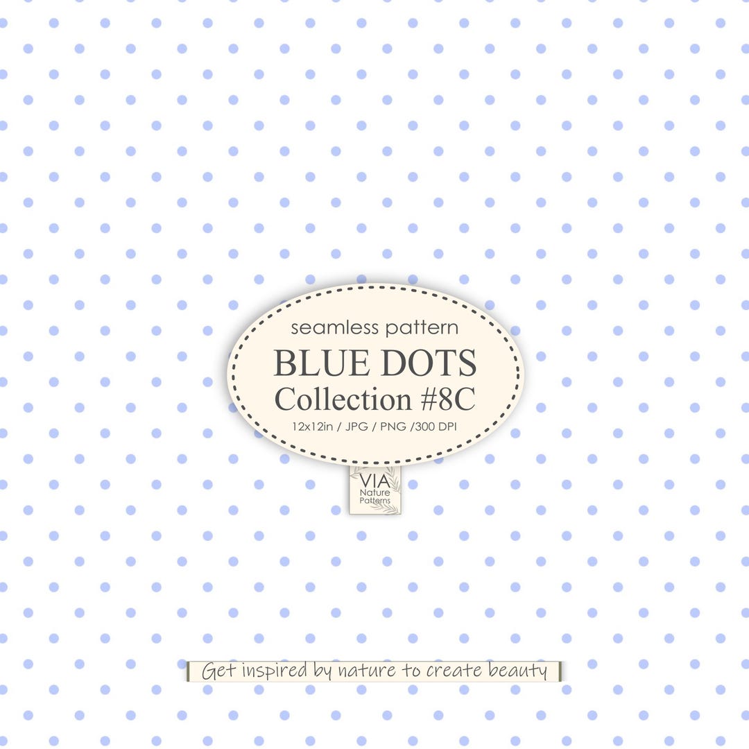 Pastel Blue Dots Seamless Pattern | Fabric Design | Wallpaper | Baby ...