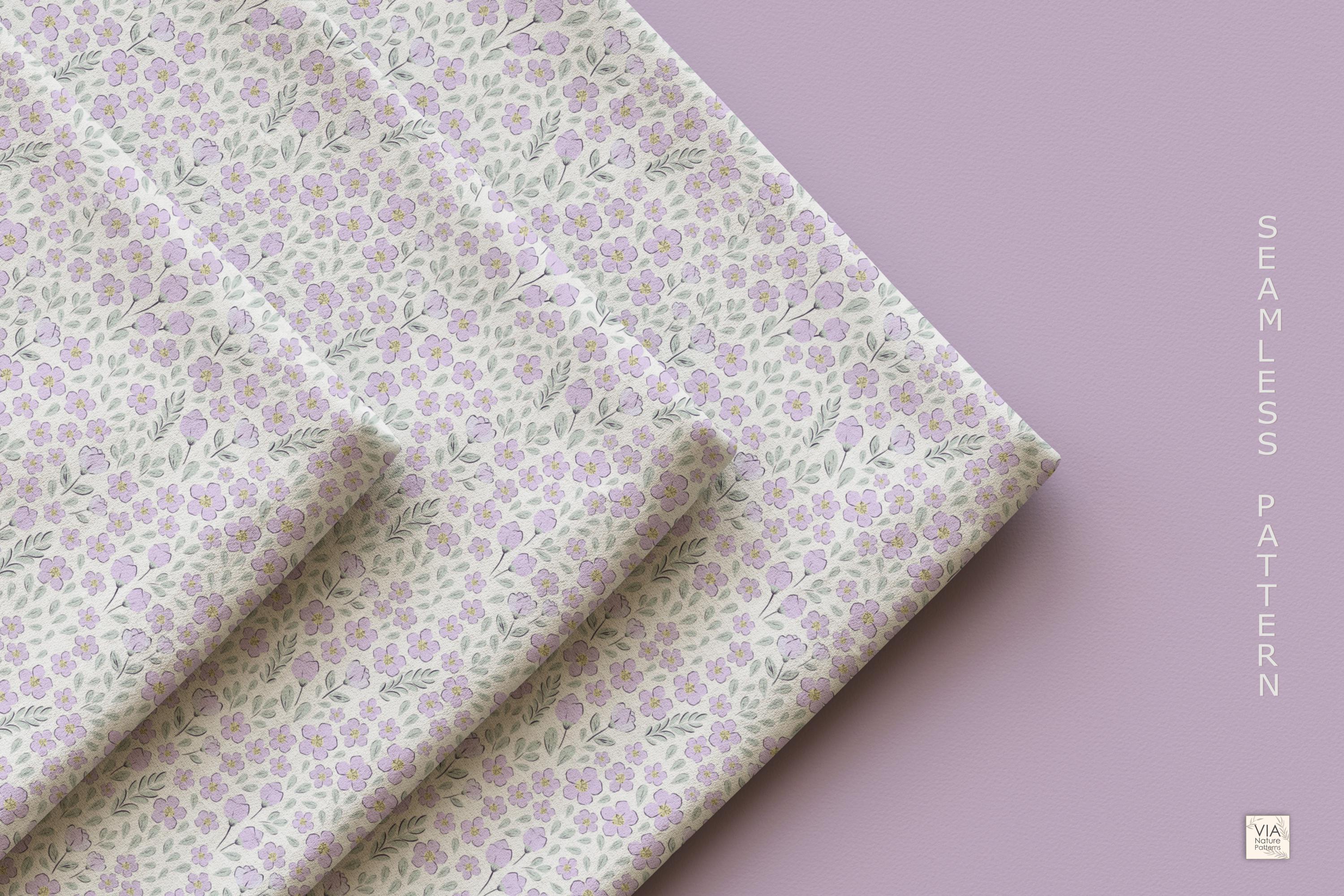 Purple Ditsy Floral Seamless Pattern | Tiny Flowers | Baby Print ...