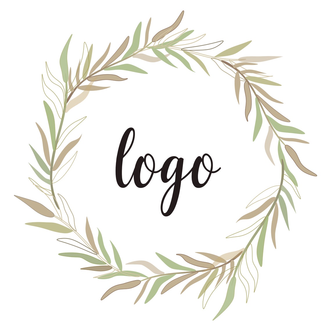 Floral Frame SVG PNG, Frame Leaves Svg, Leaves Circle PNG, Gold Frame ...