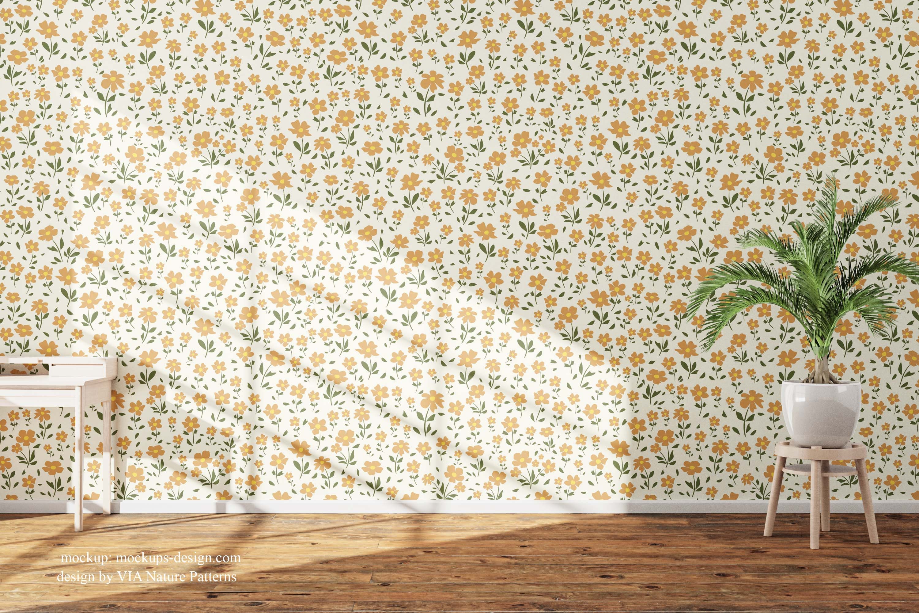 12 Cute Beige Green Digital Papers. Floral Seamless Pattern. Children's ...