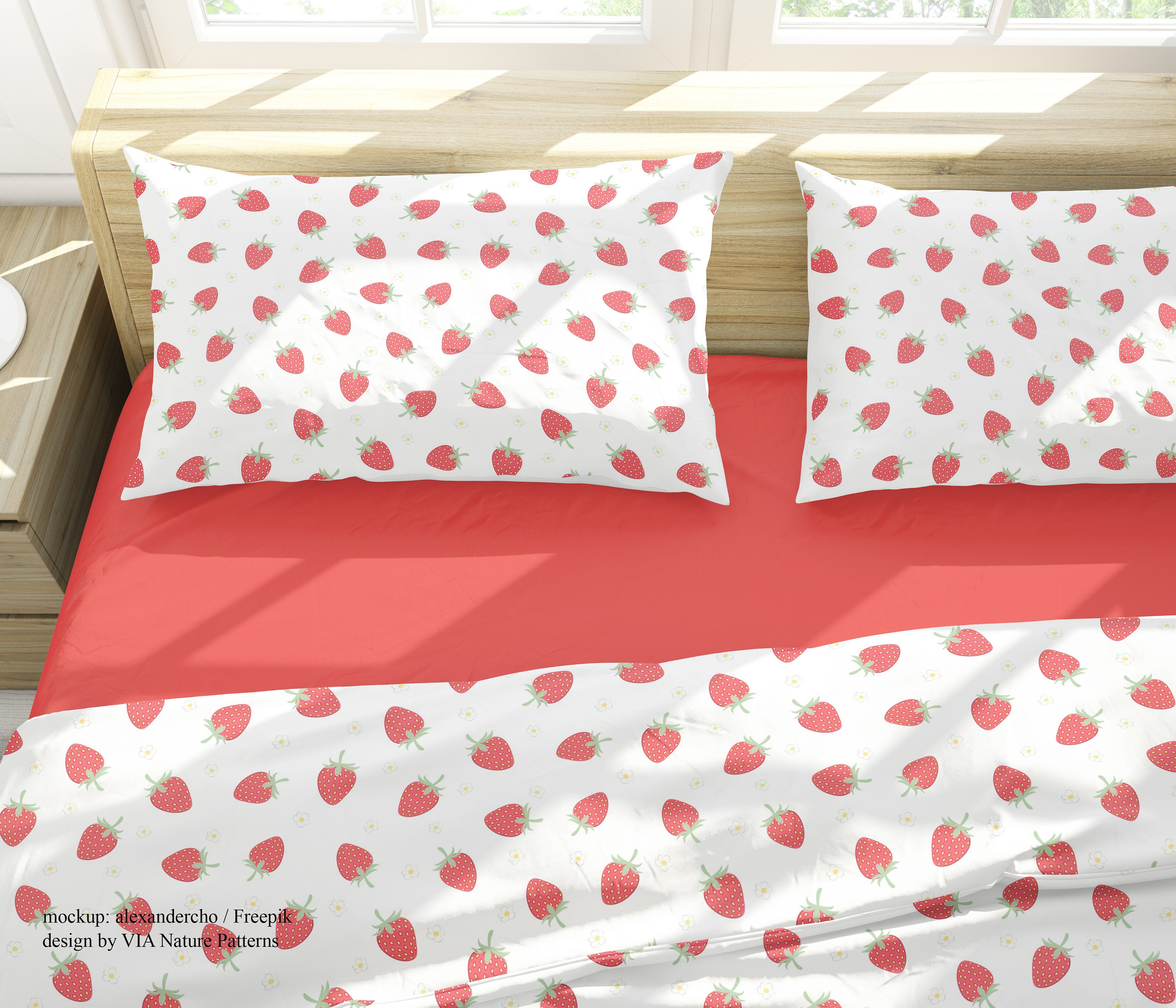 Red Strawberry Seamless Pattern, Cute Red Fabric Design, Baby Clothes ...
