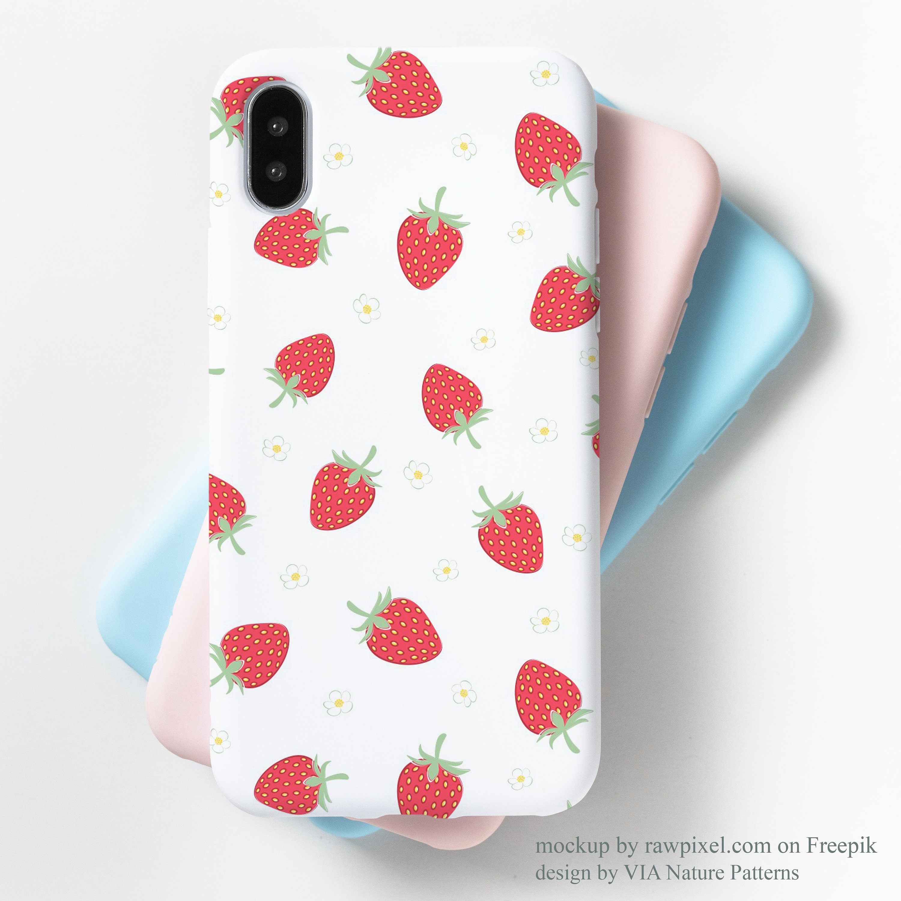 Red Strawberry Seamless Pattern, Cute Red Fabric Design, Baby Clothes ...