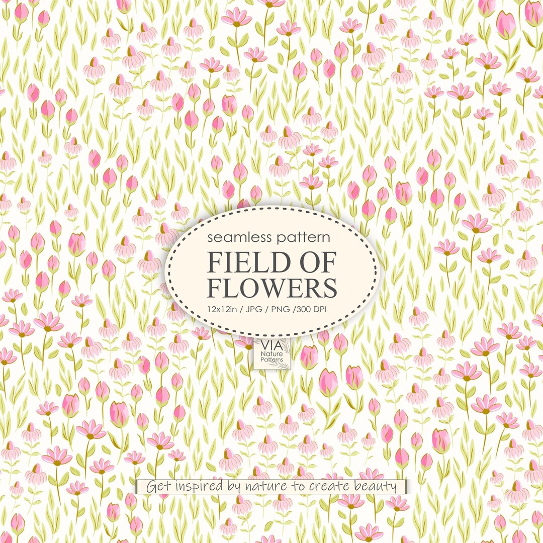 Ditsy Floral Seamless Pattern for Fabric Sublimation | Field of Flowers ...