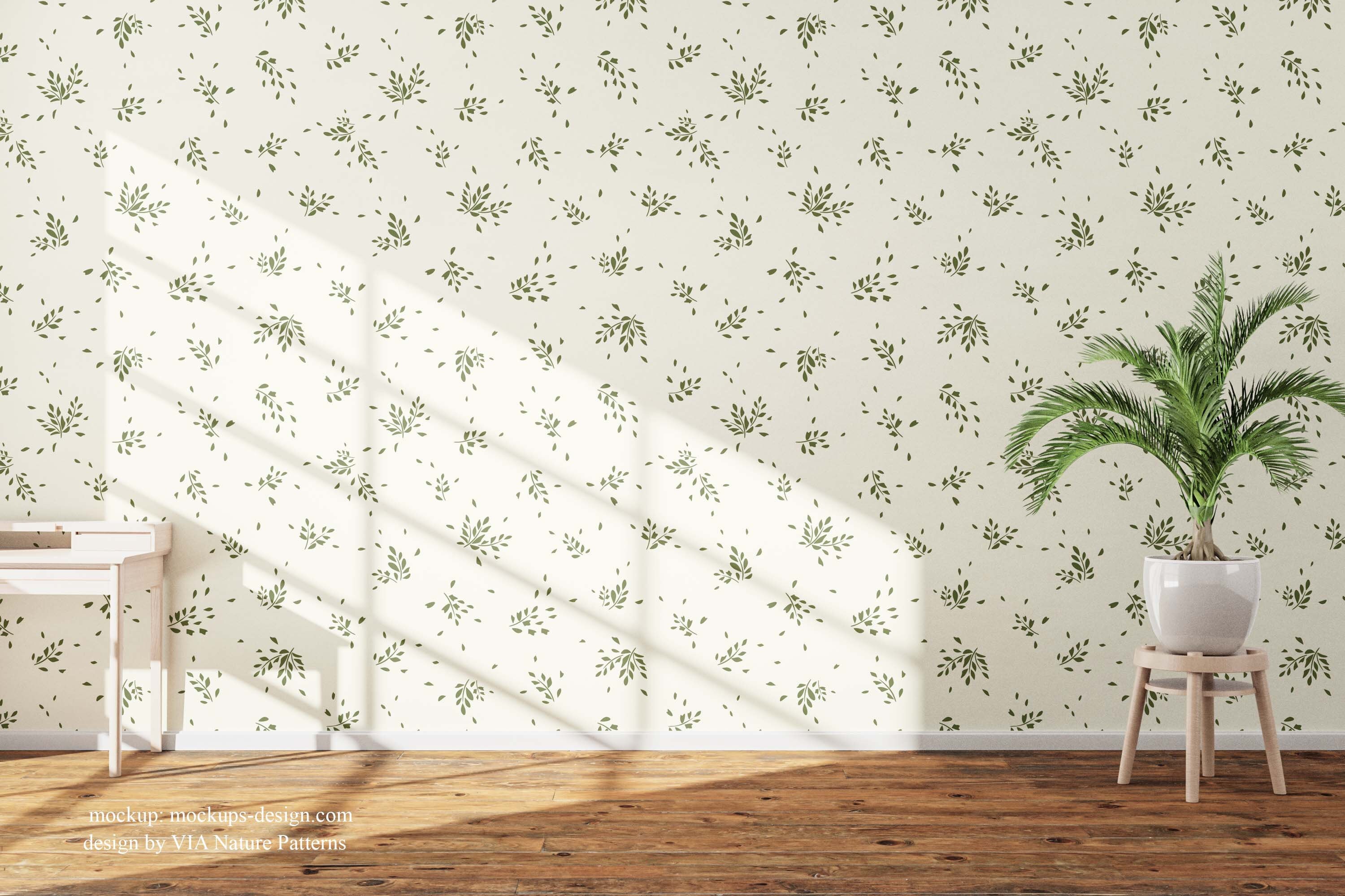 Ditsy Leaves Seamless Pattern, Fabric Design, Vintage Wallpaper ...