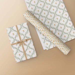 12 Cute Beige Green Digital Papers. Floral Seamless Pattern. Children's ...