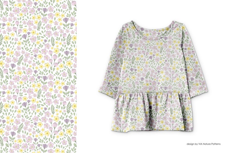 Ditsy Floral Seamless Pattern for Fabric Sublimation | Field of Flowers ...