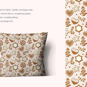 Christmas Gingerbread Seamless Pattern | Christmas Cookies | Fabric ...