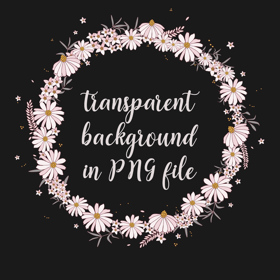 Daisy Frame SVG PNG, Frame Flowers Svg, Flower Frame Png, Flower Frame ...