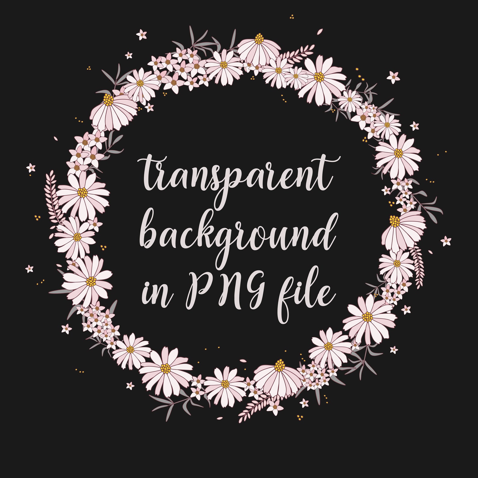 Daisy Frame SVG PNG, Frame Flowers Svg, Flower Frame Png, Flower Frame ...